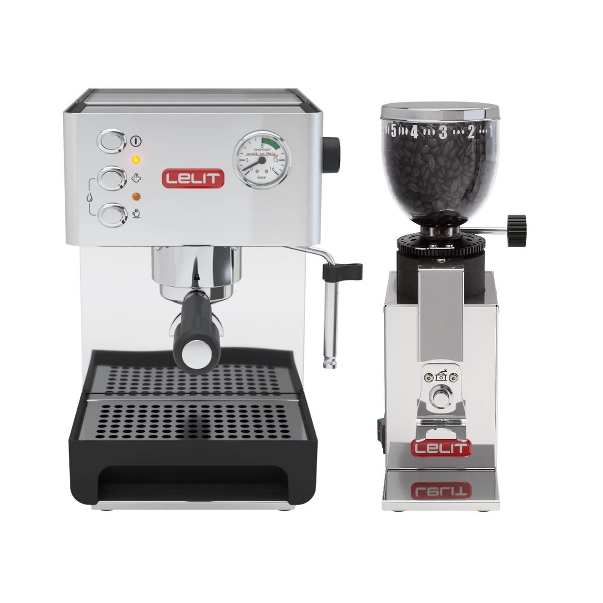 Lelit Anna 1 PL41LEM Espresso Machine (Stainless Steel) and Lelit Fred