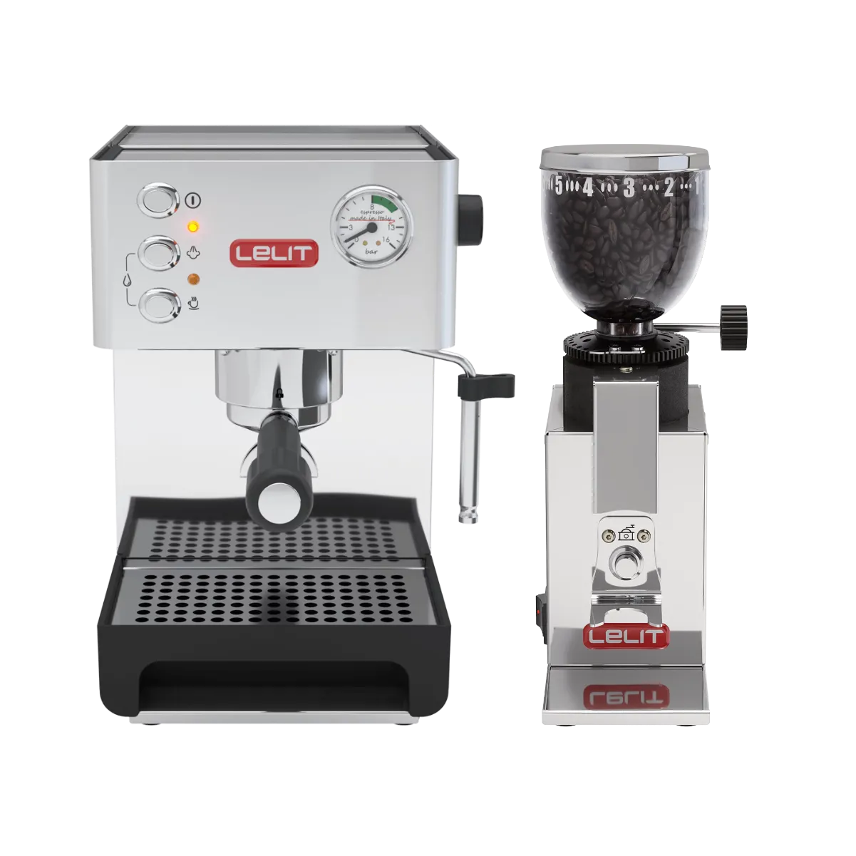 Lelit Anna 1 PL41LEM Espresso Machine (Stainless Steel) and Lelit Fred