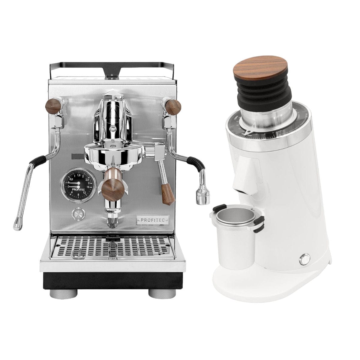 Profitec Jump Espresso Machine & DF64 Gen 2 (White) Bundle