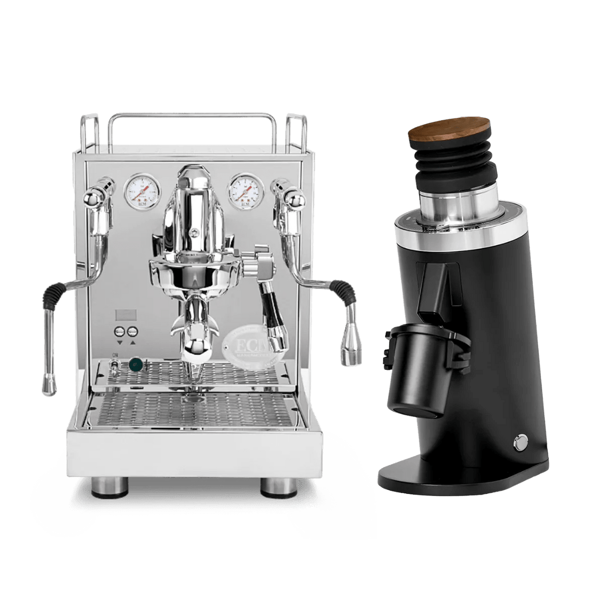 ECM Mechanika Max Espresso Machine with DF64 Gen 2 Grinder (Black) Bun