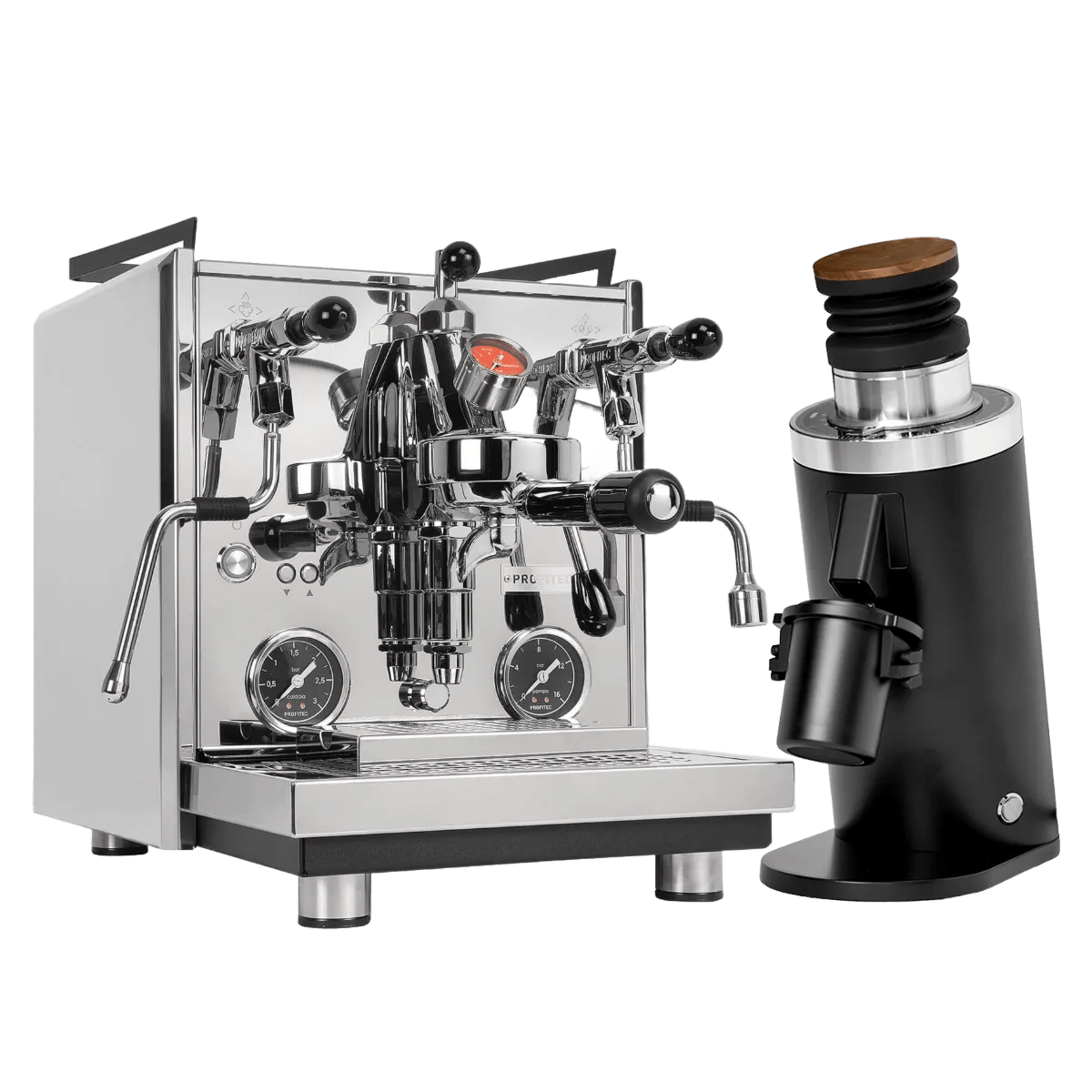 Profitec Drive Espresso Machine with DF64 Gen 2 Grinder (Black) Bundle