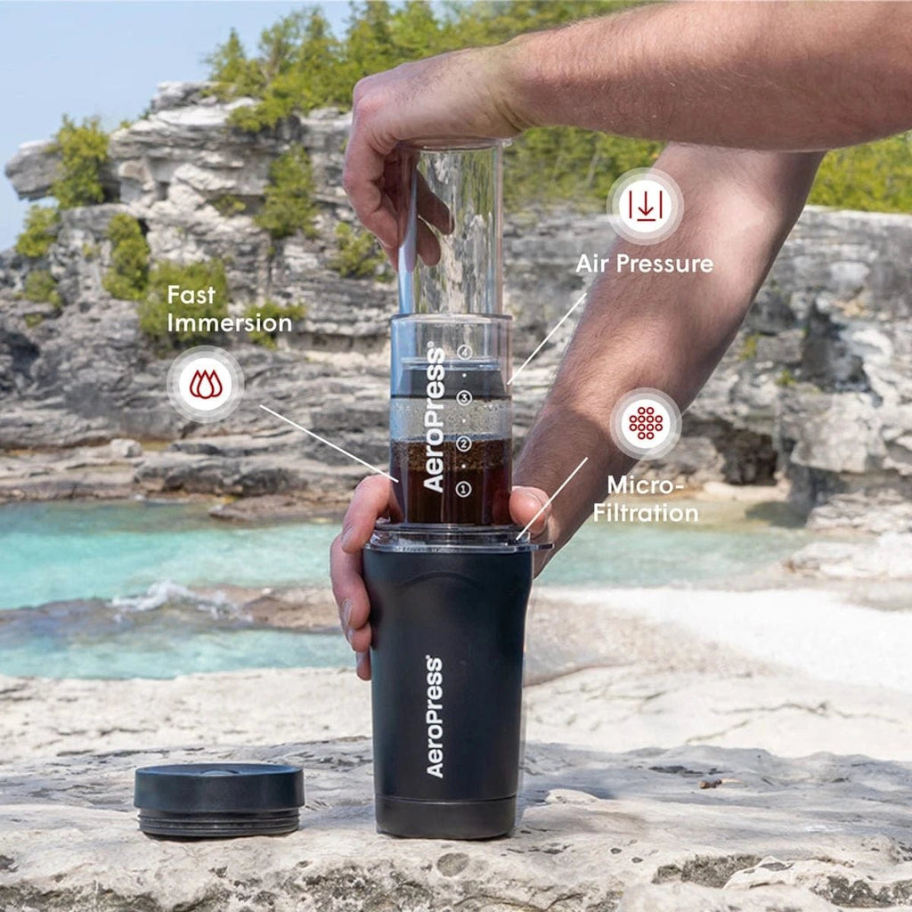 AeroPress Go Plus Travel System (Black) – Home Coffee Solutions