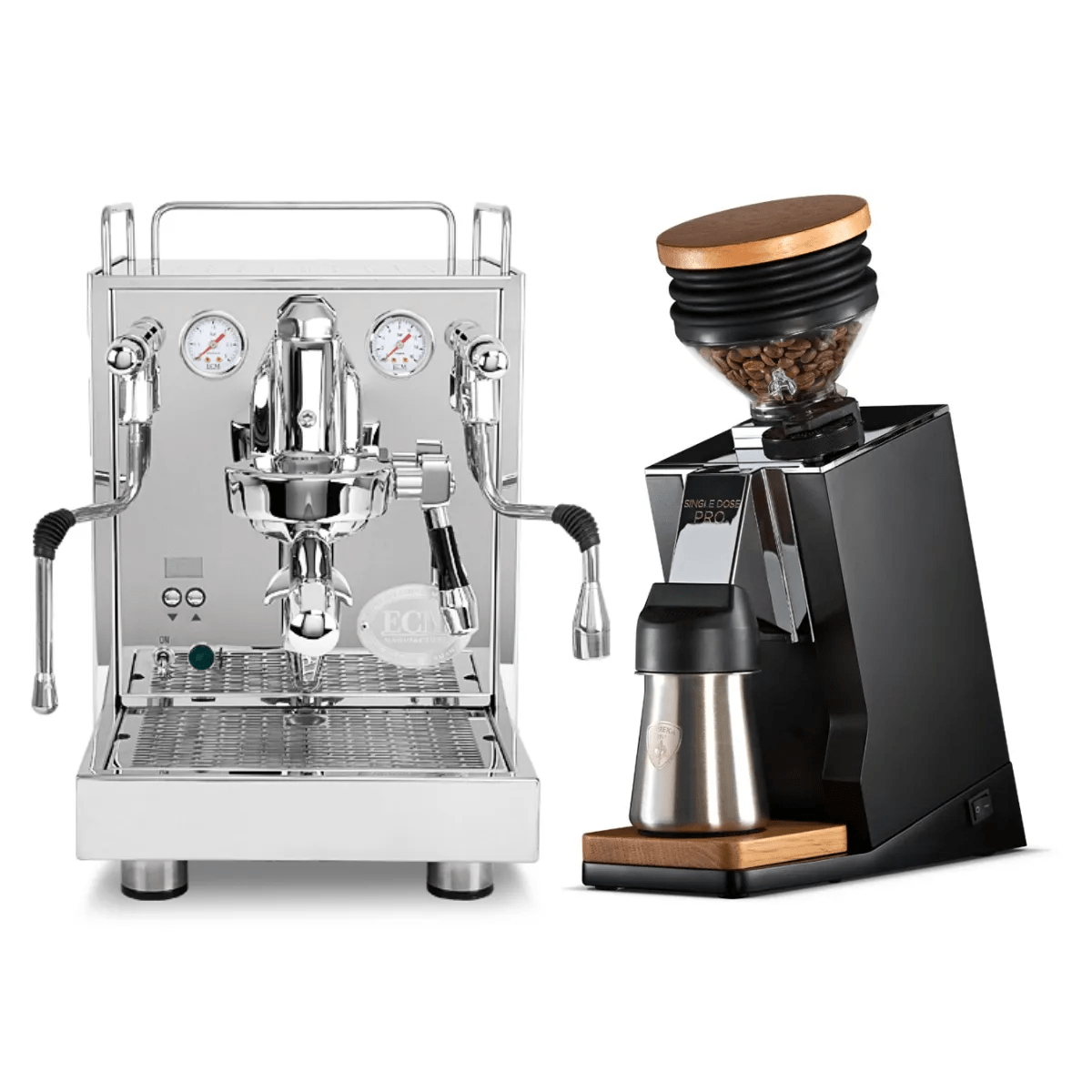 ECM Mechanika Max Espresso Machine with Eureka Oro Single Dose Pro (Ma
