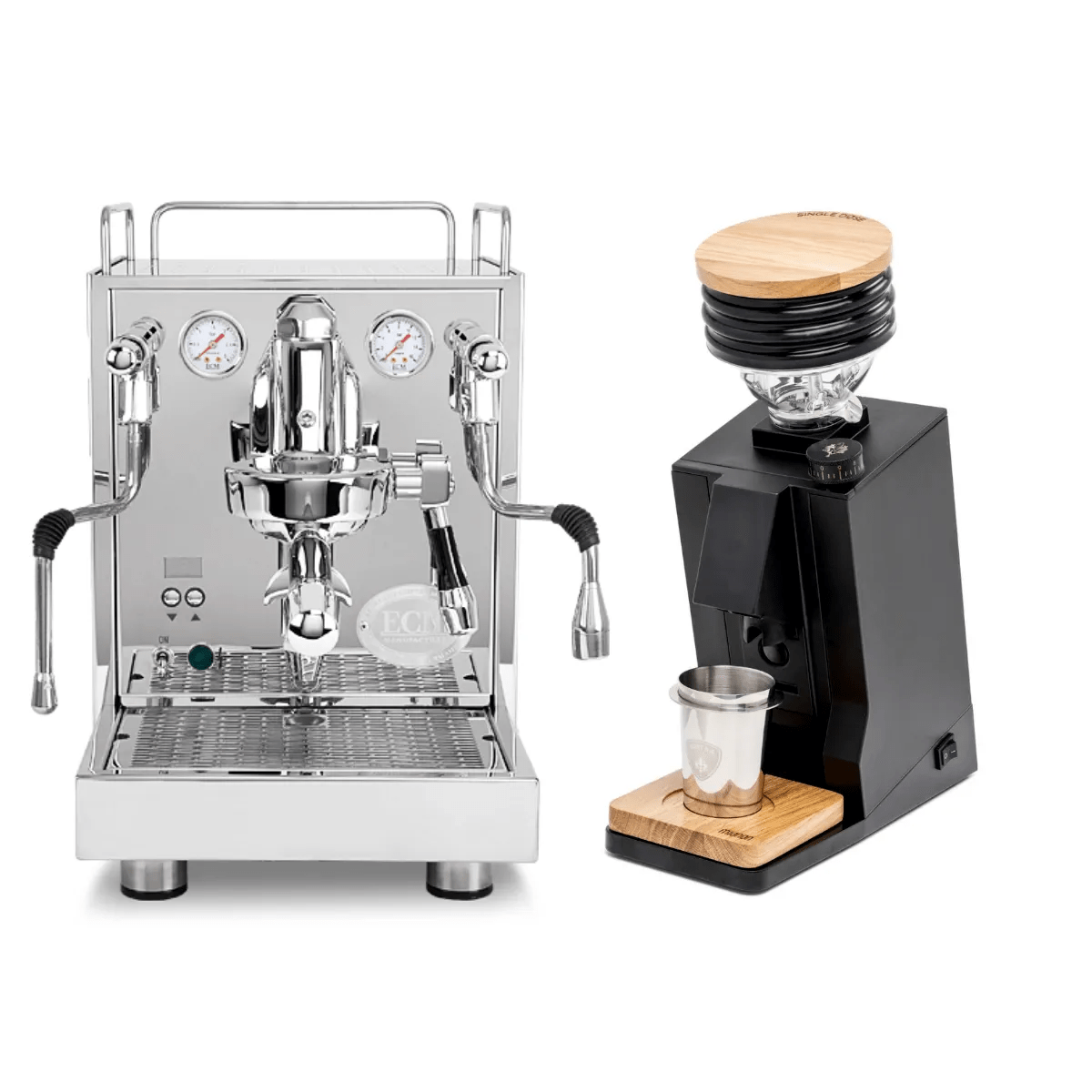 ECM Mechanika Max Espresso Machine with Eureka Oro Single Dose (Matte